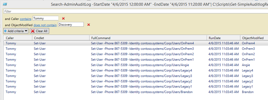 Parsing The Admin Audit Logs With Powershell Microsoft Community Hub