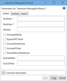 Generating user message profiles for use with the Exchange Calculators ...
