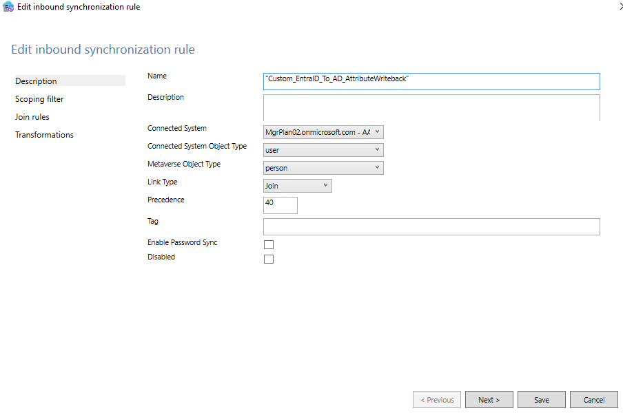 Creating Custom Entra Connect Rules for Attribute Sync from Entra ID to Active Directory ...
