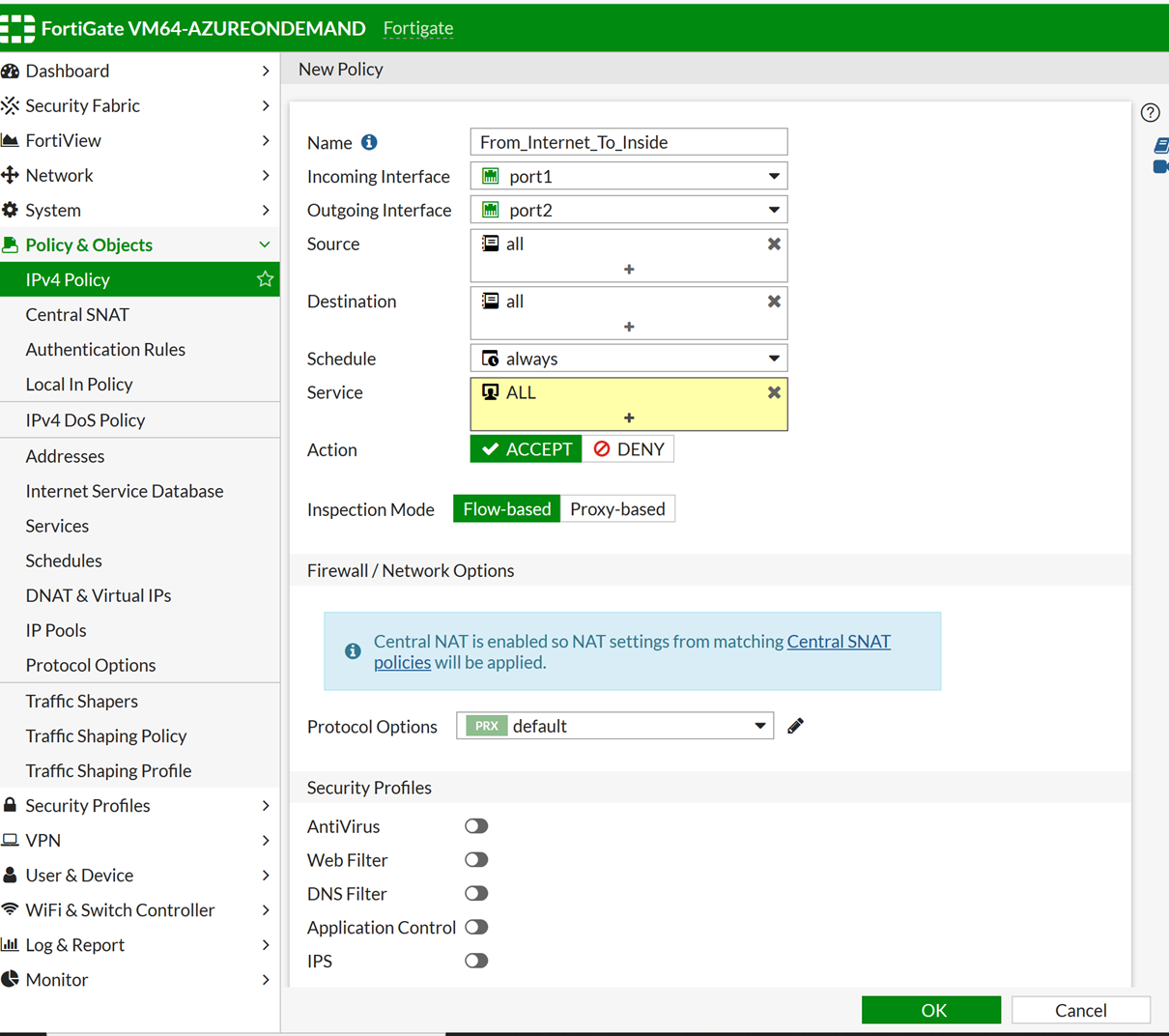 add a new vnet to the Fortigate on azure | Microsoft Community Hub