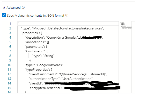Linked services: Failed to validate the signature because the content ...
