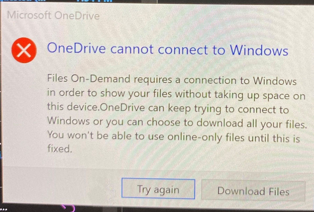 OneDrive cannot connect to Windows | Microsoft Community Hub