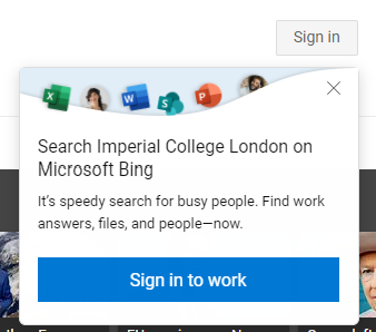 Bing prompting to sign in to a work account | Microsoft Community Hub
