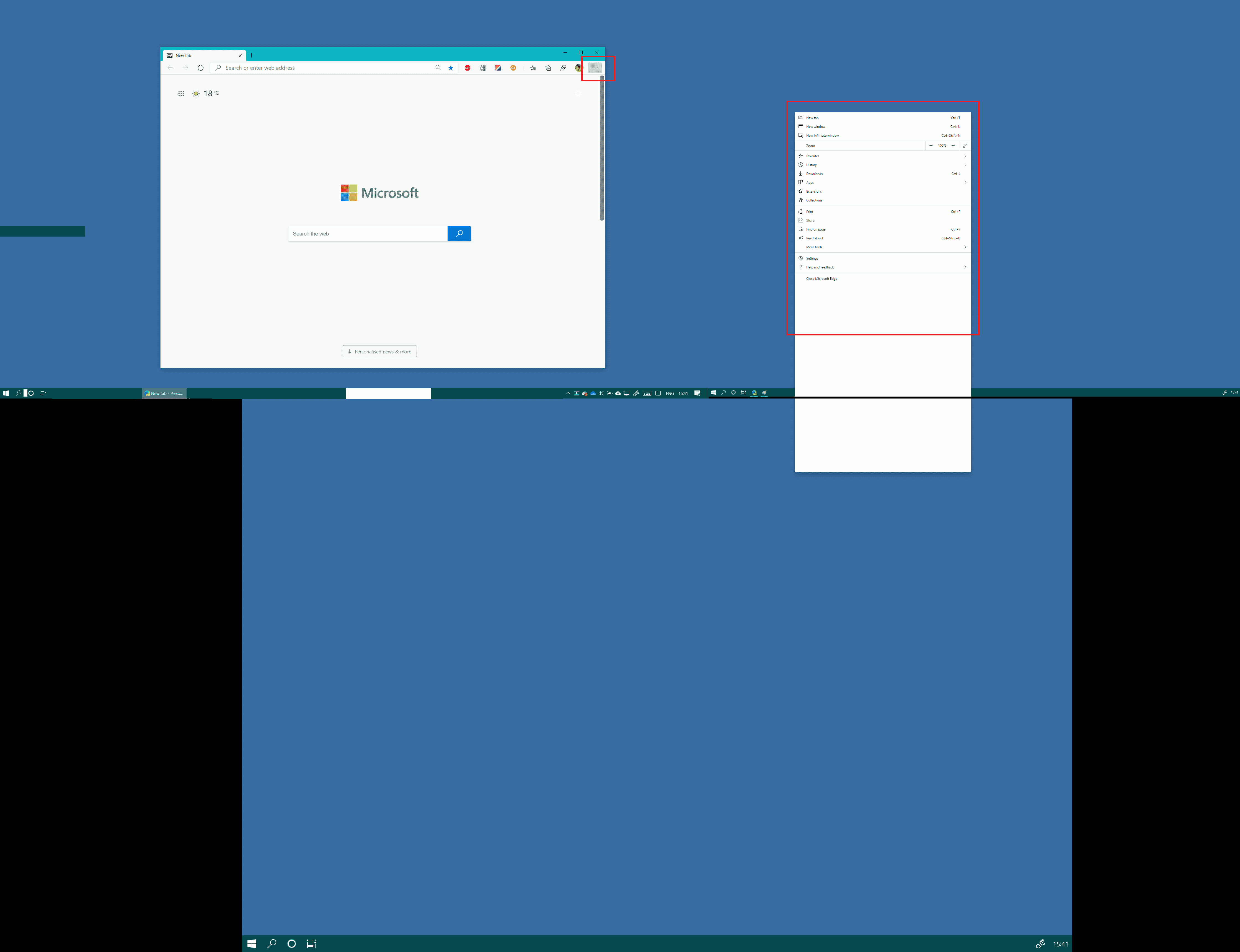 Bug in Edge browser on multiple monitors and menu button | Microsoft ...