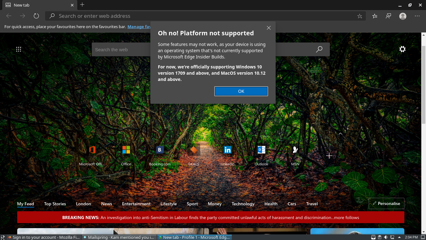 MS Edge(Dev)Login Issue | Microsoft Community Hub