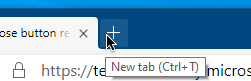 Bug: New tab close button remains highlighted | Microsoft Community Hub