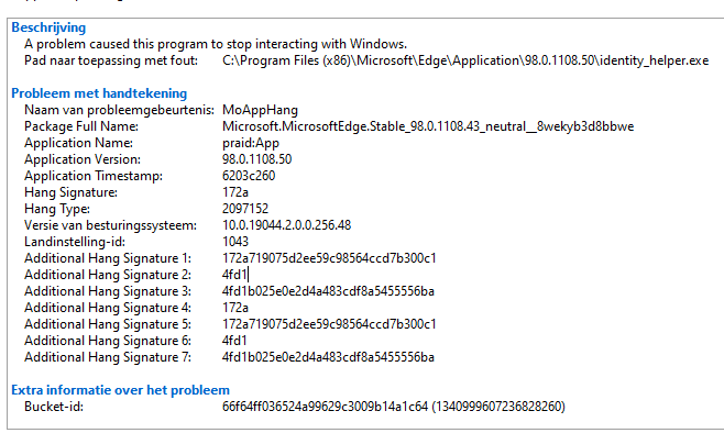 Random PWA Identity Proxy Host background crashes | Microsoft Community Hub