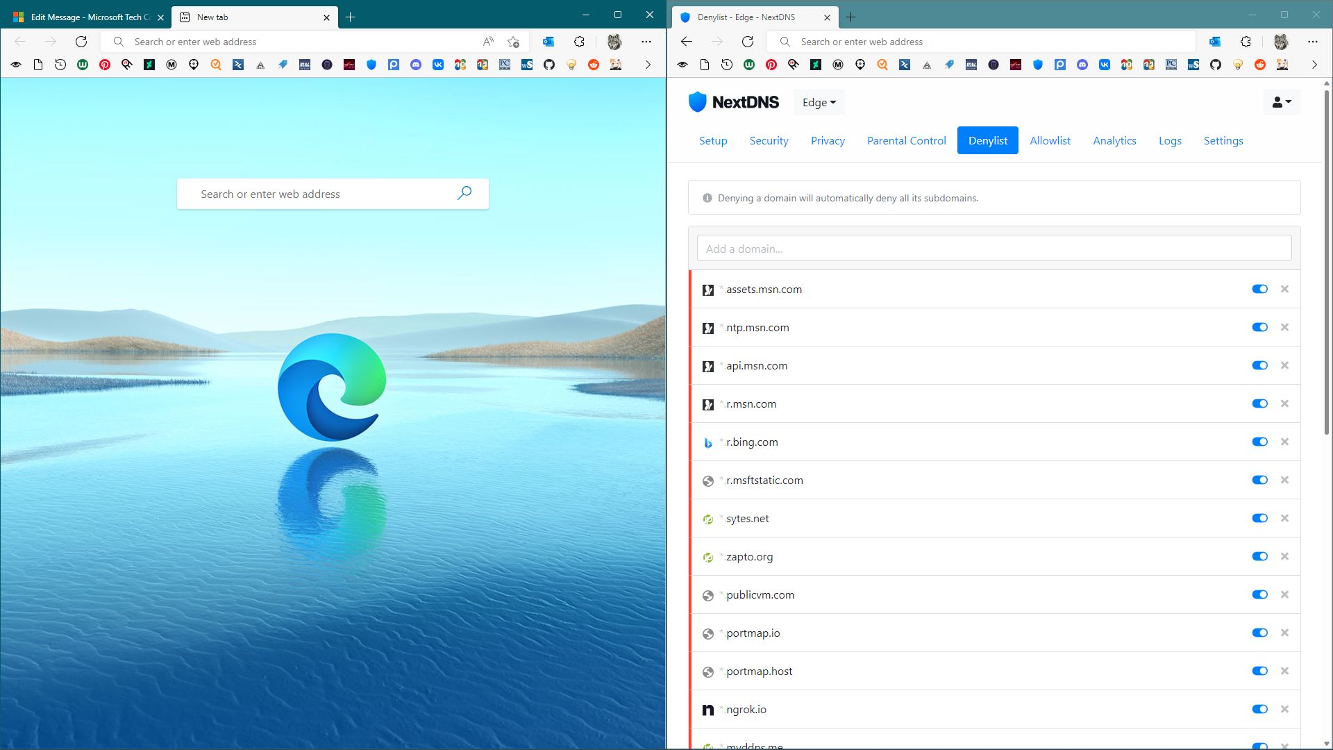 Edge triggers DNS requests ignoring DoH? | Microsoft Community Hub