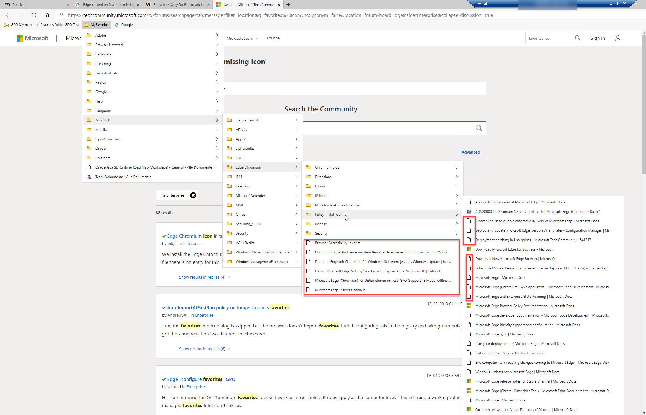 Icon missing in Favorites and Managed Favorites | Microsoft Community Hub