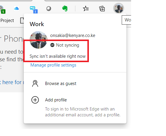 Sync not working on Microsoft Edge browse | Microsoft Community Hub