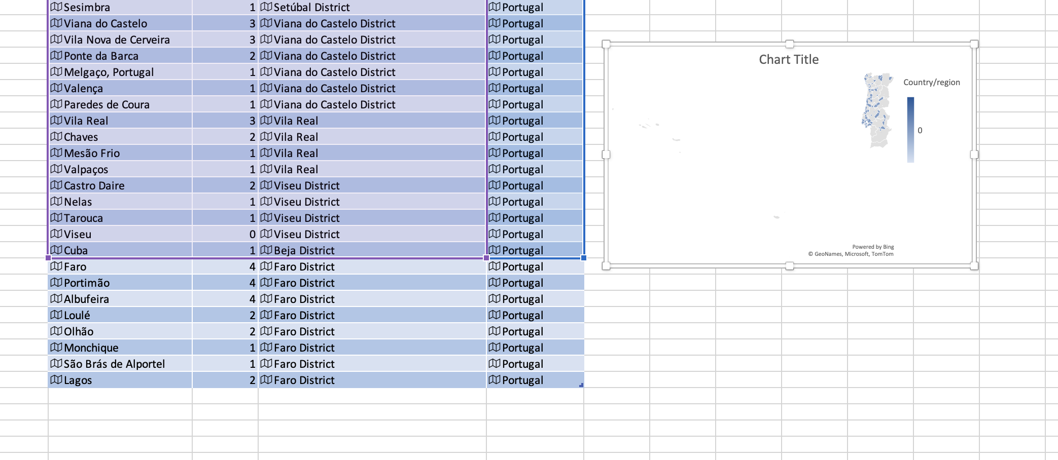 Map Chart: Regions not displaying properly | Microsoft Community Hub