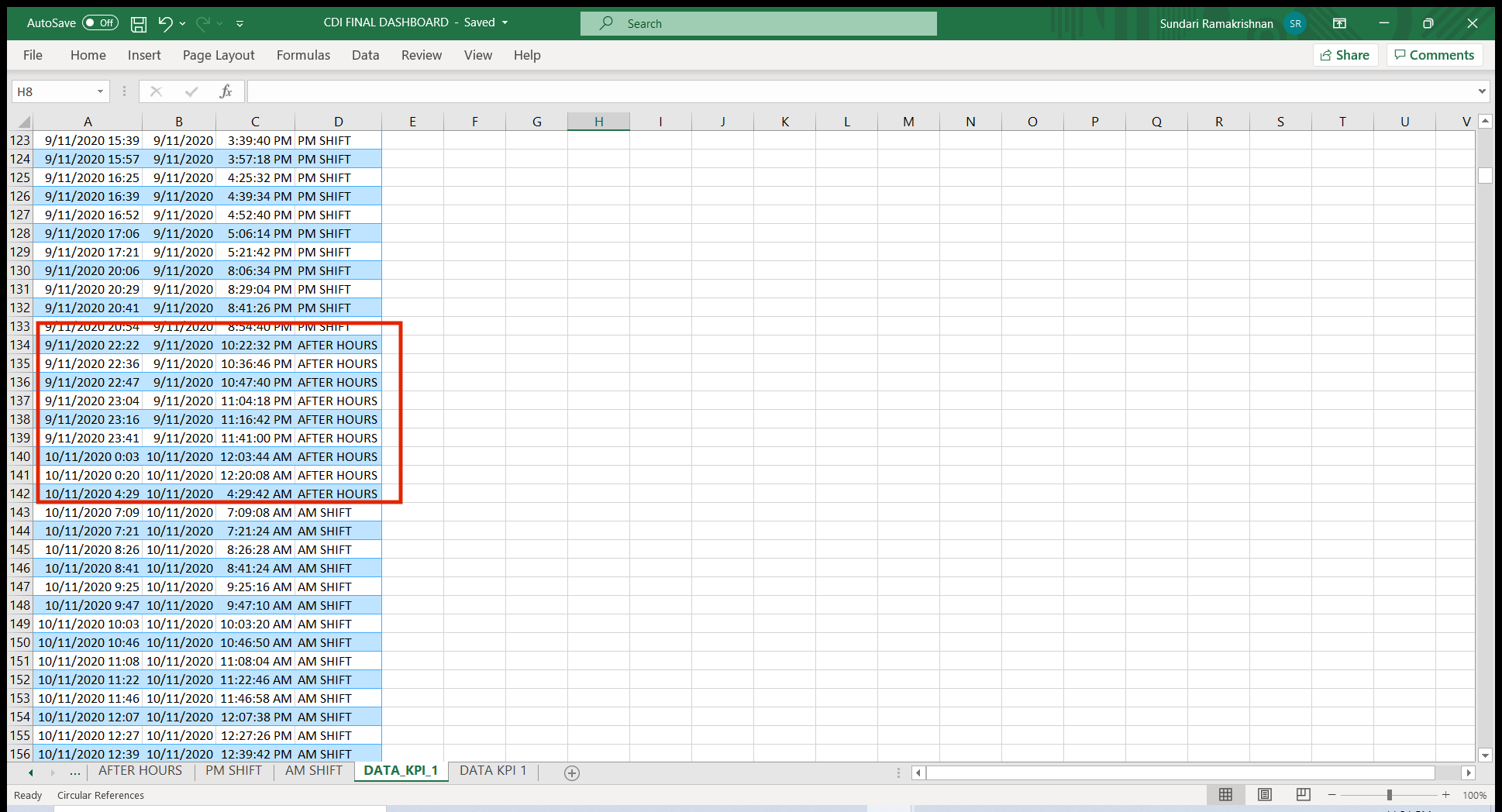 How to find 3 shifts(Morning, afternoon and Night) from Time data in excel | Microsoft Community Hub