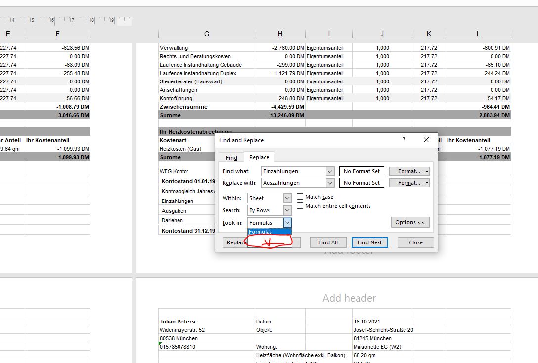 Issue With Find And Replace Feature Can Only Find And Replace With In Formulas Not Values