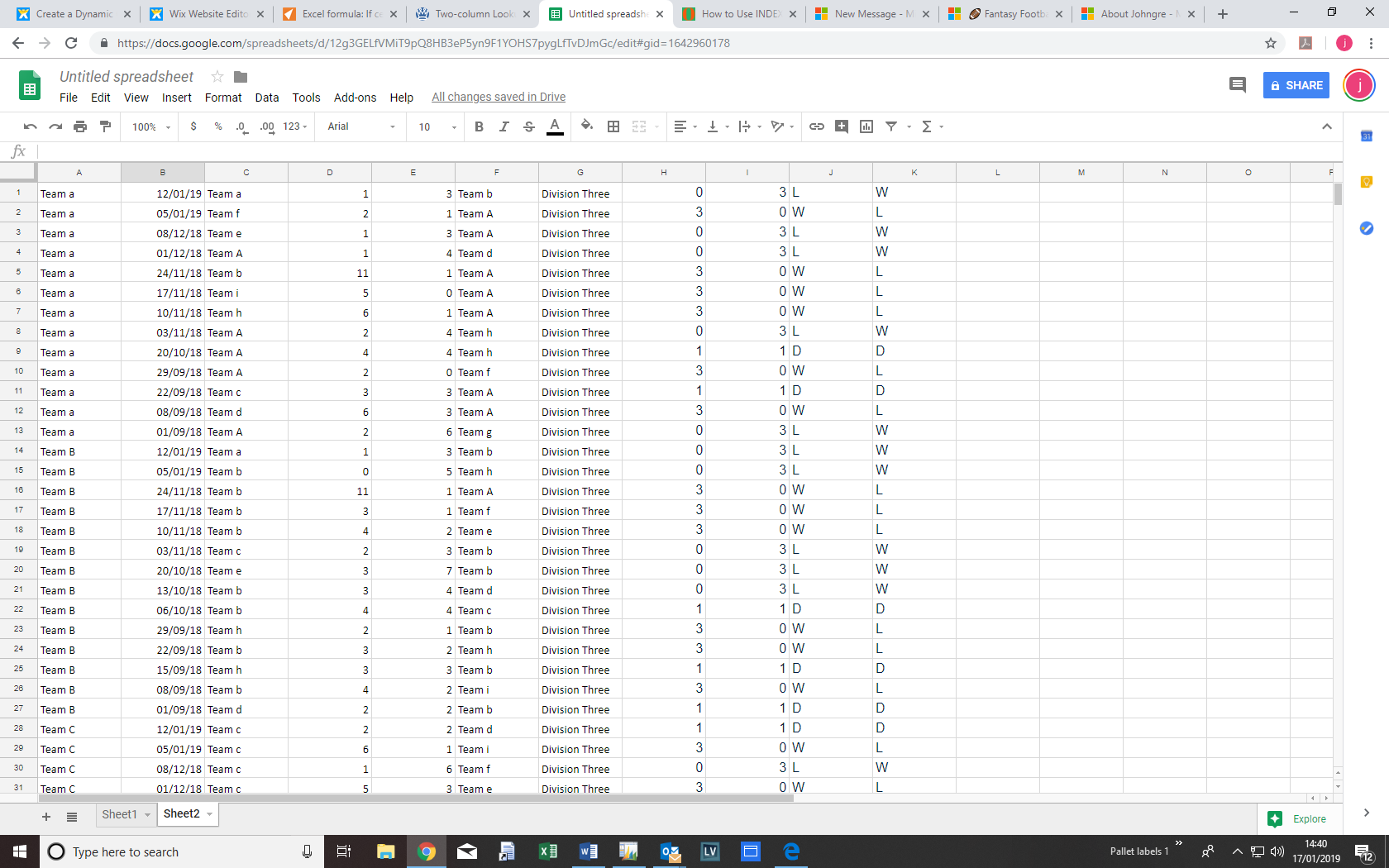 HELP with my football league fixtures | Microsoft Community Hub