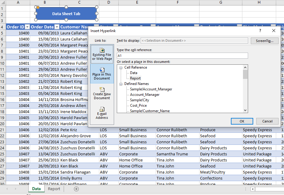 How do I link a cell to another sheet in the same workbook, allowing me ...