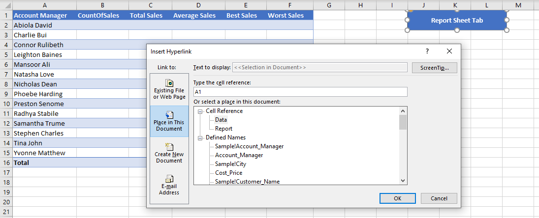 How do I link a cell to another sheet in the same workbook, allowing me ...