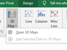 Add Selected data 3D maps greyed out. | Microsoft Community Hub