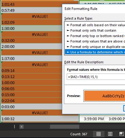 Time Conditional Formatting Help | Microsoft Community Hub