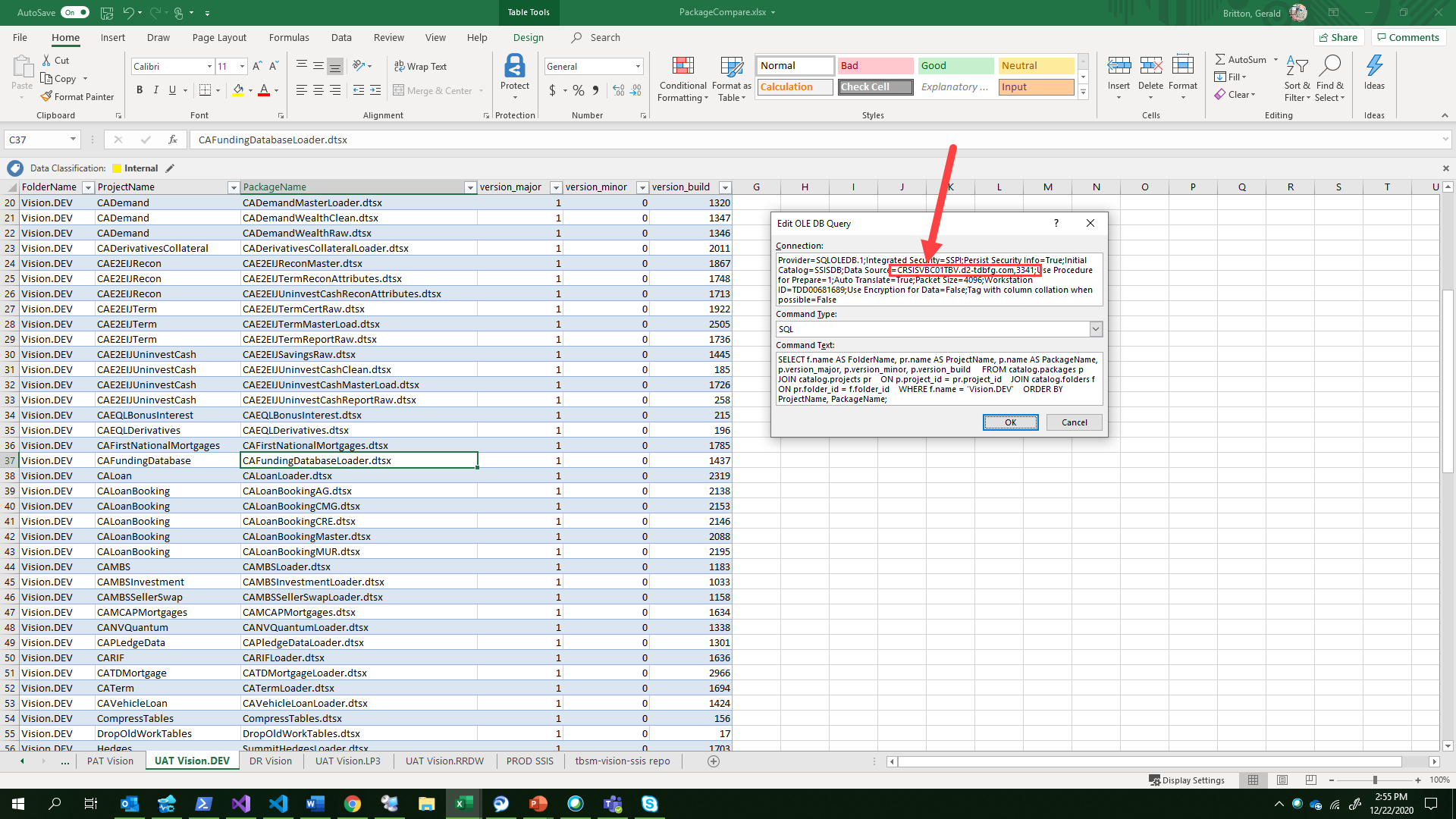 Parameterizing data connection | Microsoft Community Hub