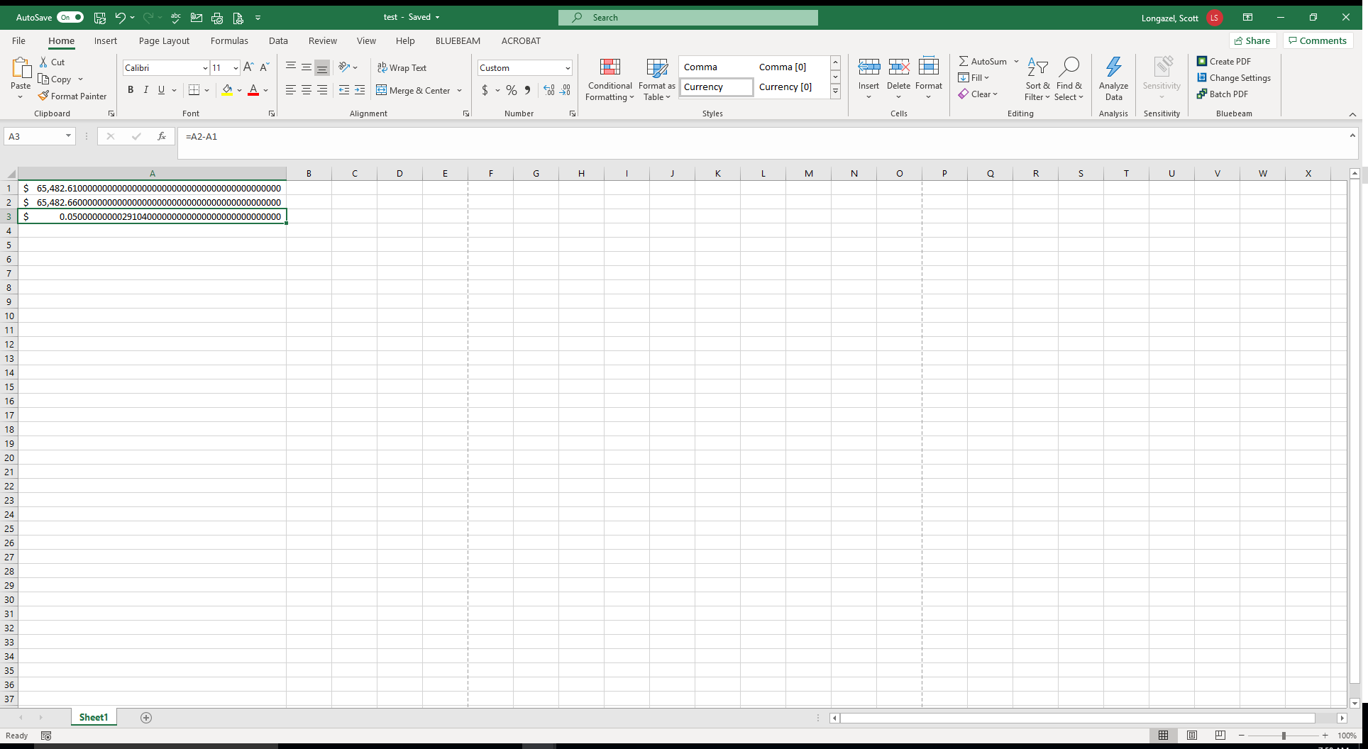 Excel with two digits numbers after decimal has values in the 12th to ...