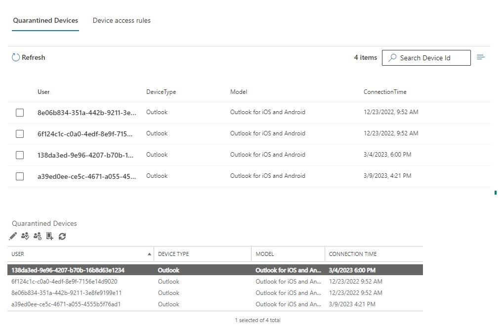 EO Mobile Device Quarantine Showing GUID instead of Name | Microsoft ...