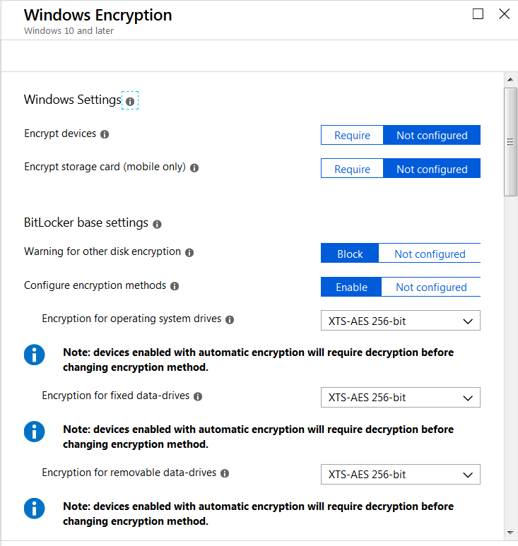 BitLocker Encryption Policy for AutoPilot Devices (Windows 10 1809 ...