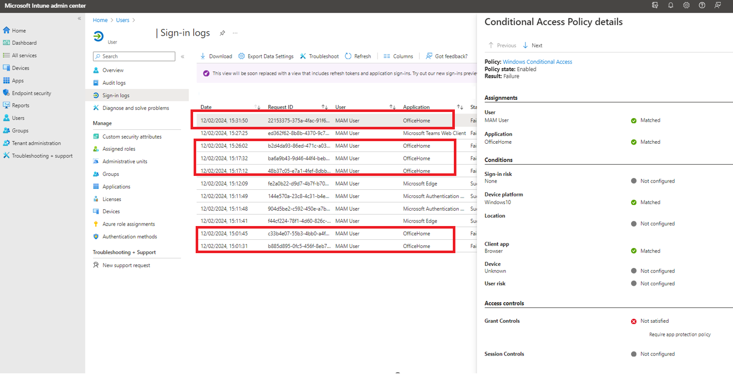 Intune MAM - Application protection policy - Edge is detected as ...