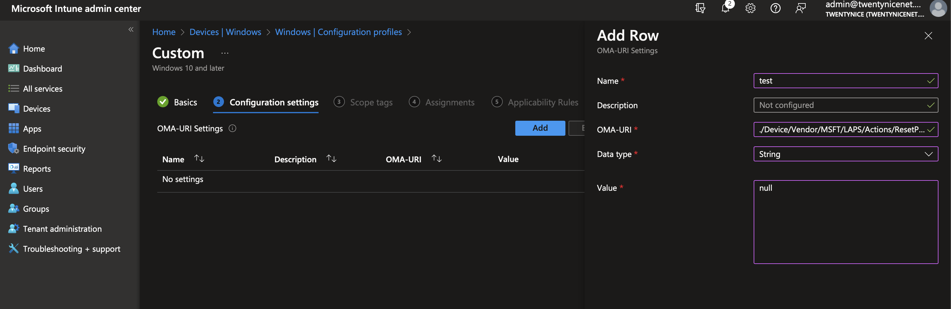 LAPS Rotate pass on Intune | Microsoft Community Hub