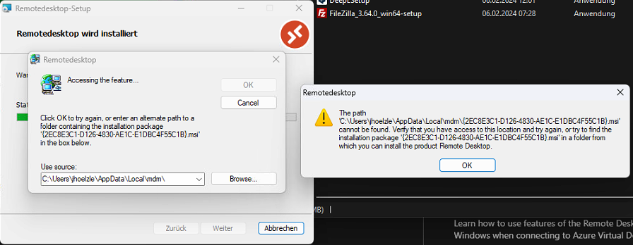 Remote Desktop Client old installer | Microsoft Community Hub