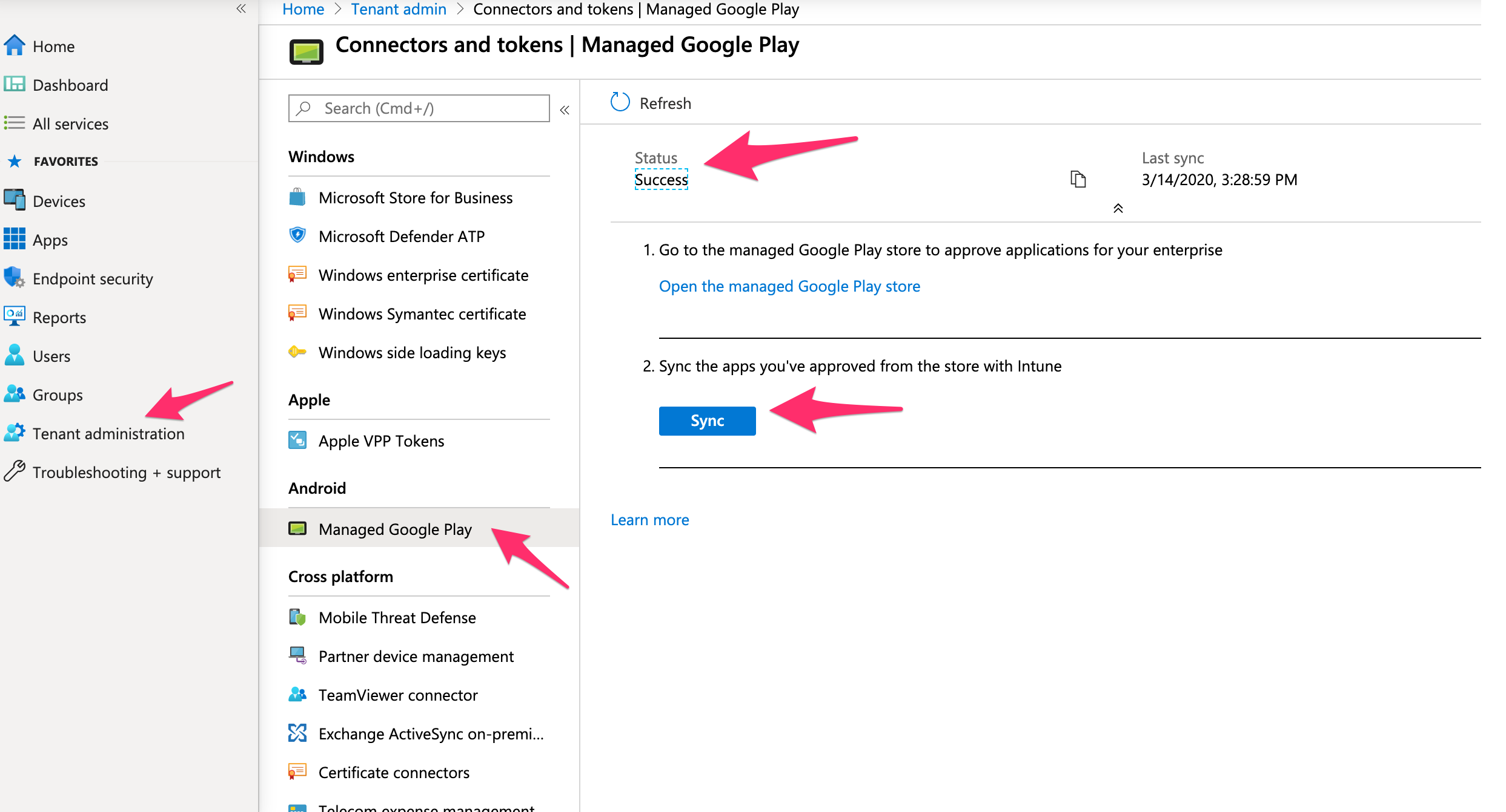 Android App not listing in Company portal app on samsung device ...