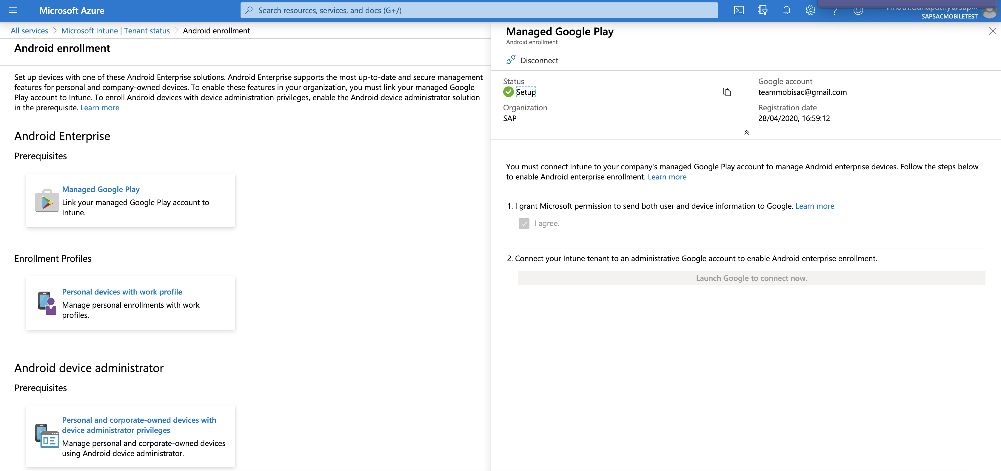 Android App not listing in Company portal app on samsung device ...
