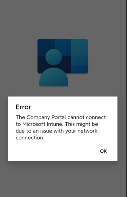 Company portal can not connect to Microsoft Intune | Microsoft ...