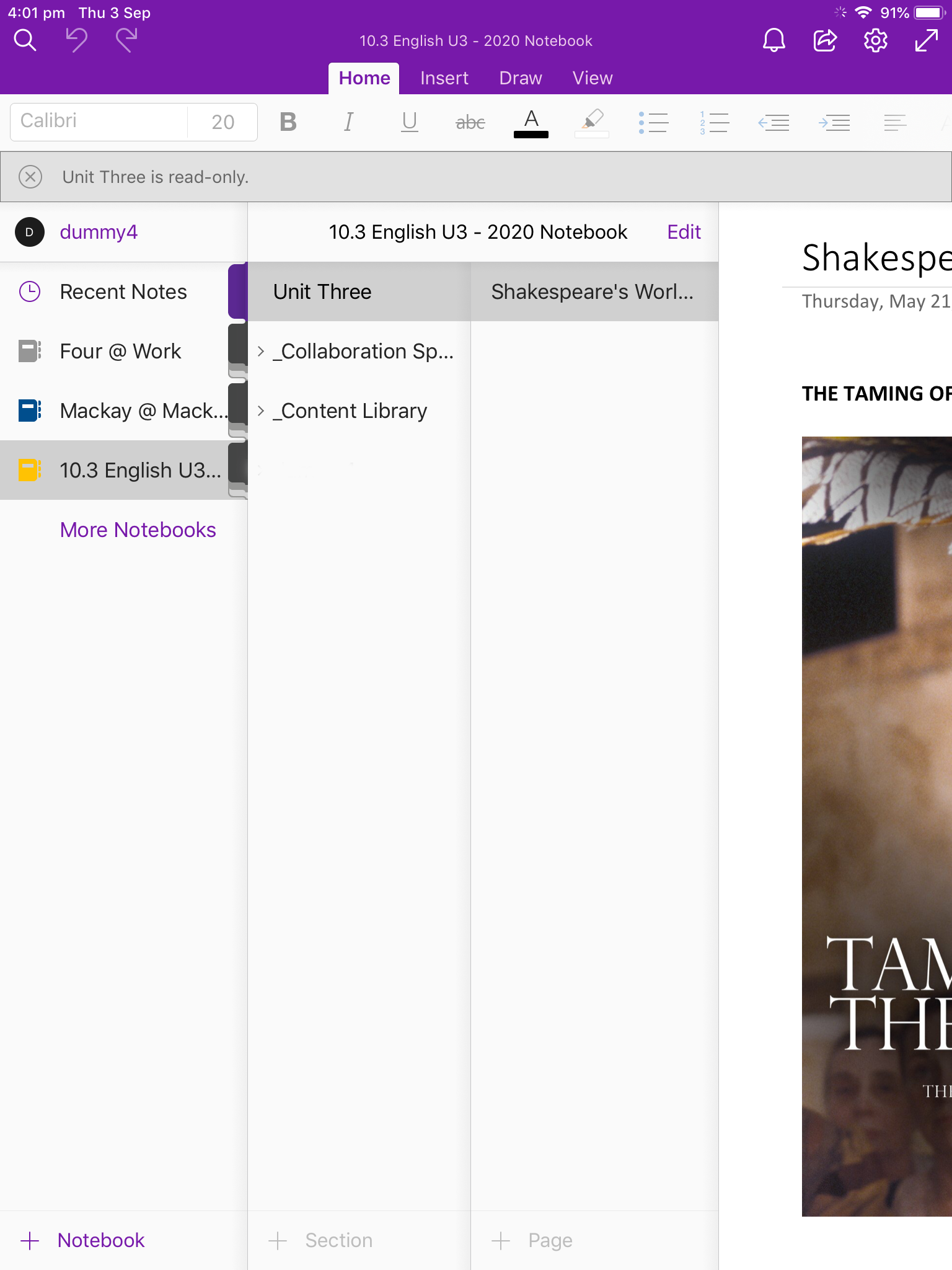 Onenote App on iPad wont sync student section | Microsoft Community Hub