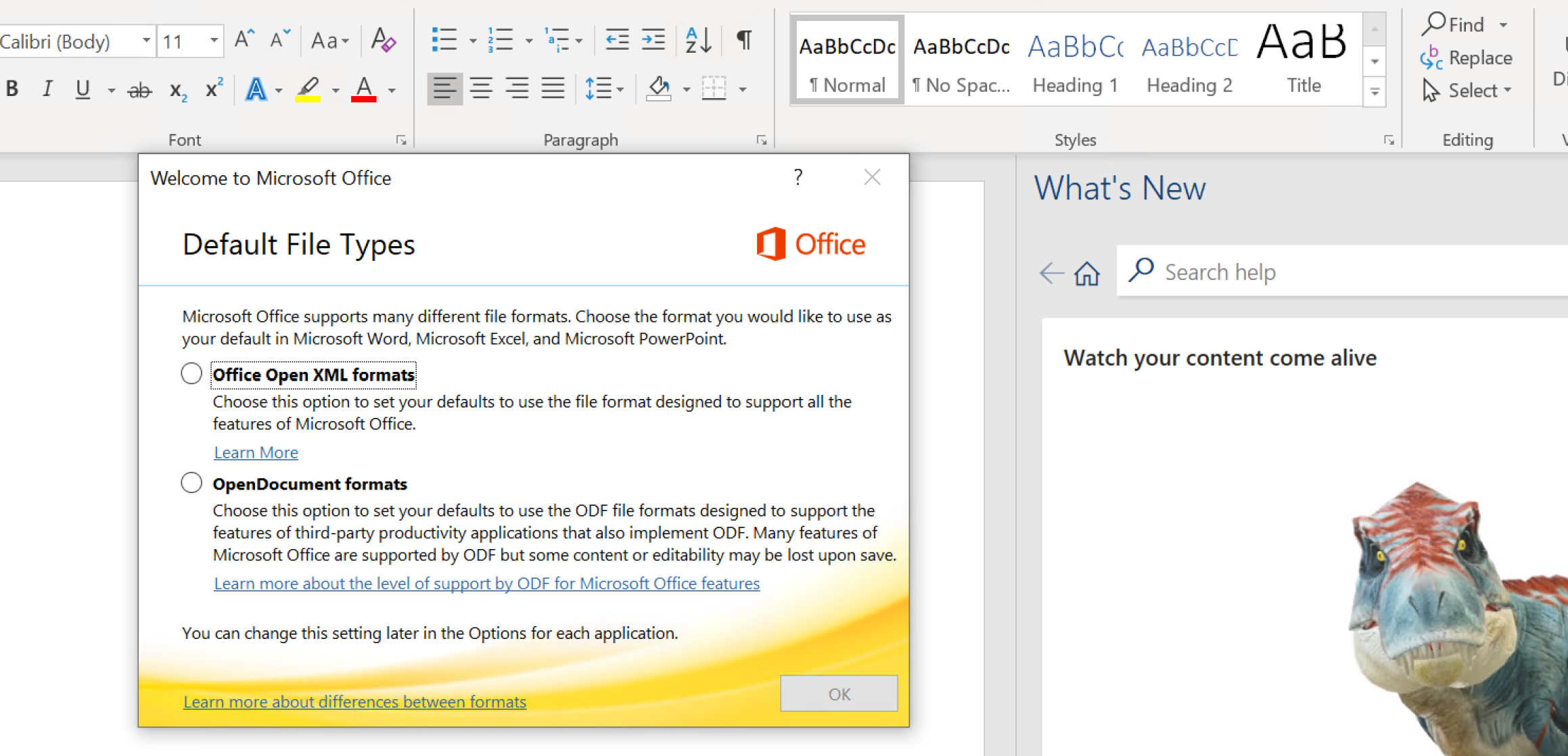 What's new and Default File Types | Microsoft Community Hub