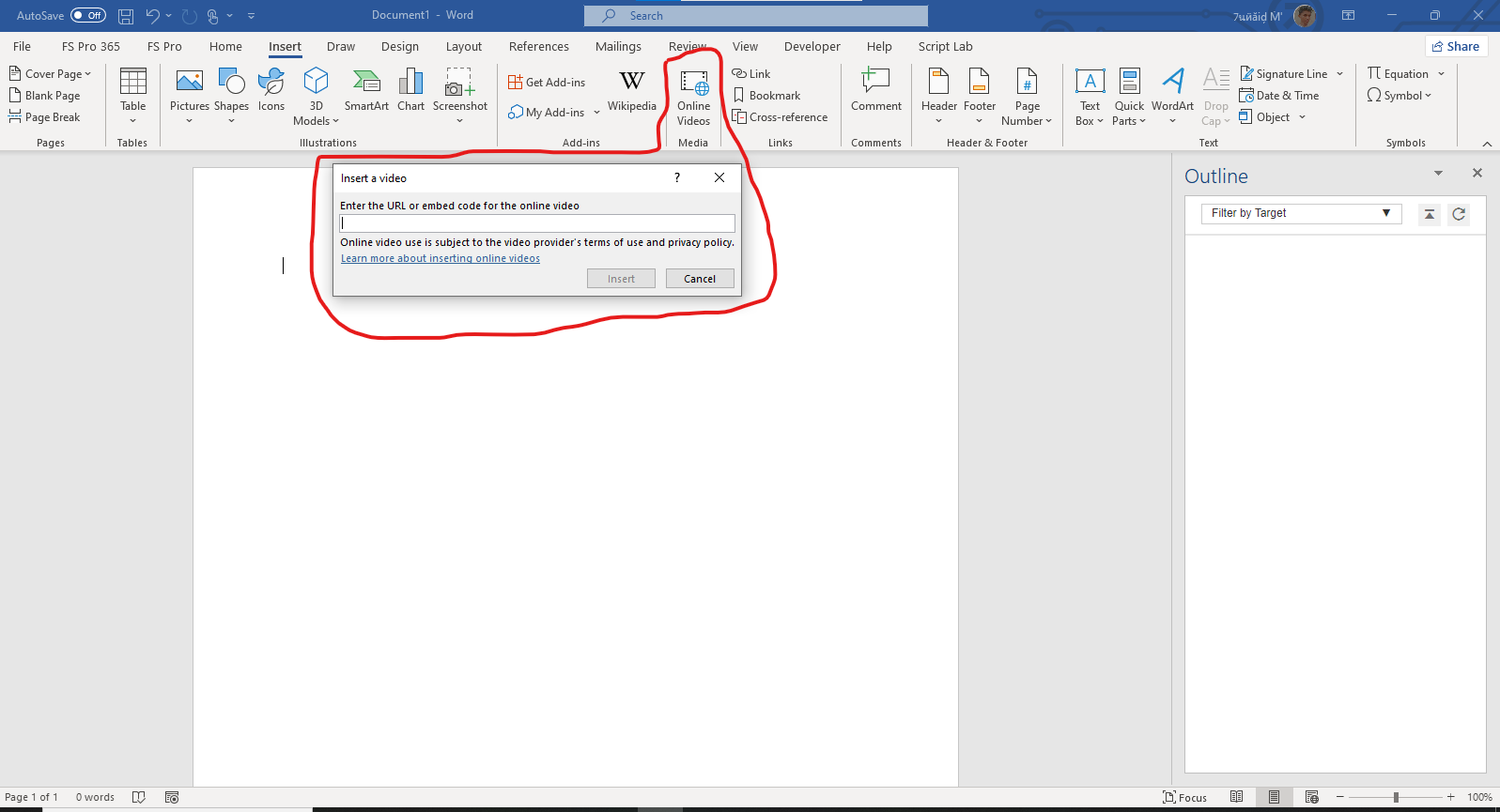 Insert Media (online videos) in word in js add-in. | Microsoft ...