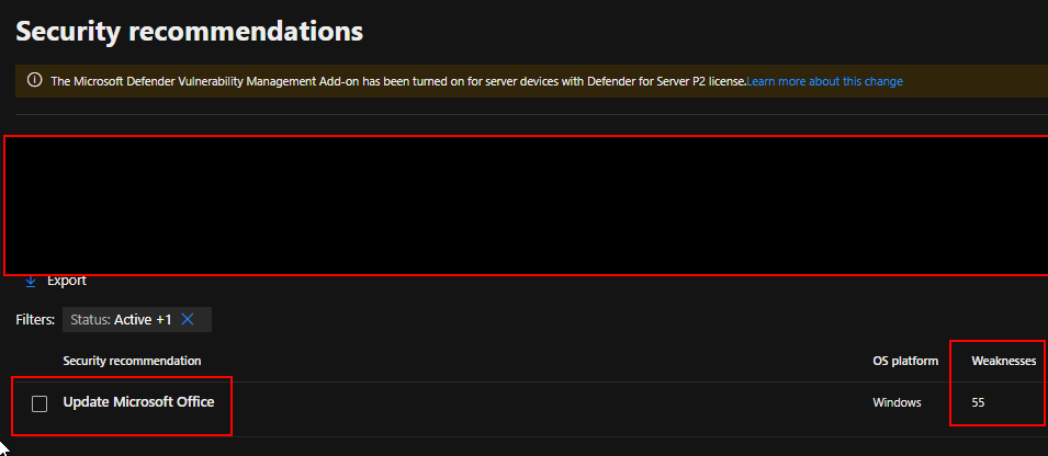 Exceptions for Security recommendations - CVE Weakness | Microsoft Community Hub