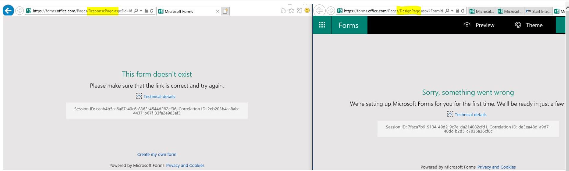 Is Microsoft Forms down right now? | Microsoft Community Hub