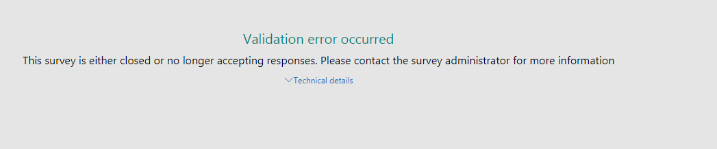 "Validation Error Occurred" when opening Survey link from email - MS ...