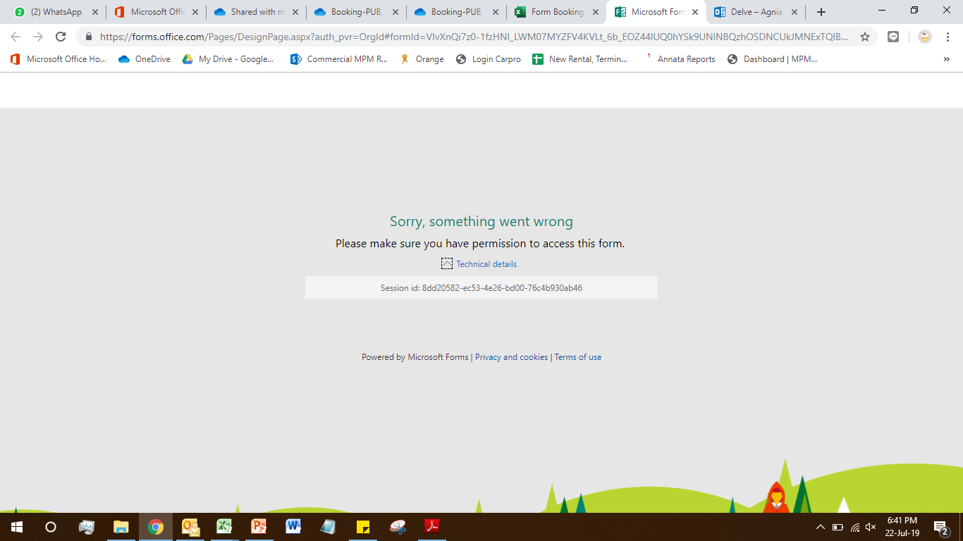 Unable to Edit Form with "Sorry, something went wrong" | Microsoft ...
