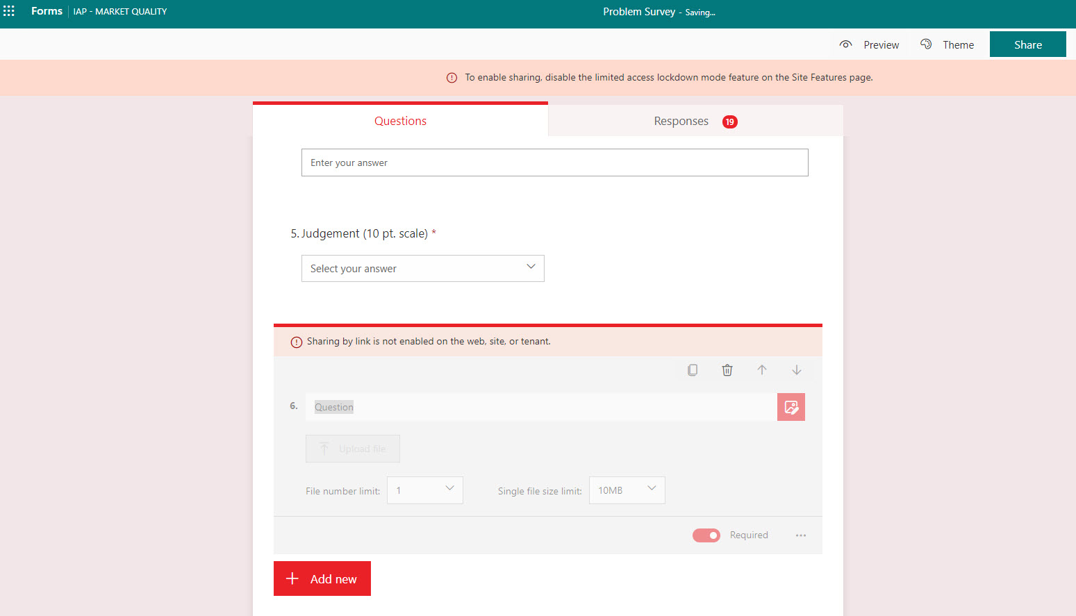 File Upload Option When Creating Form Produces Error Microsoft