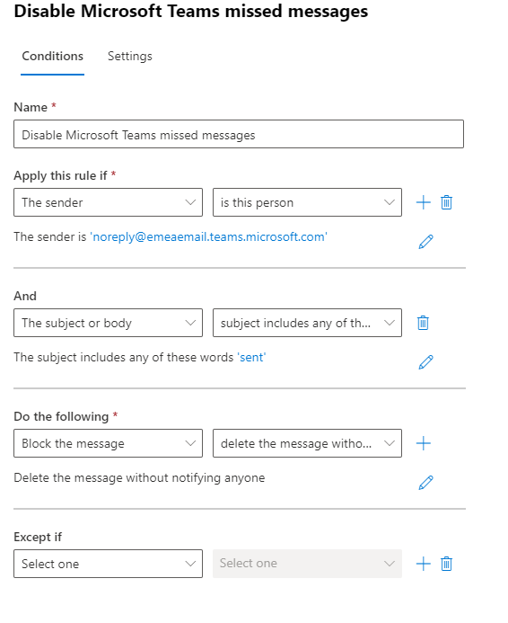 Blocking/disabling missed messages emails | Microsoft Community Hub