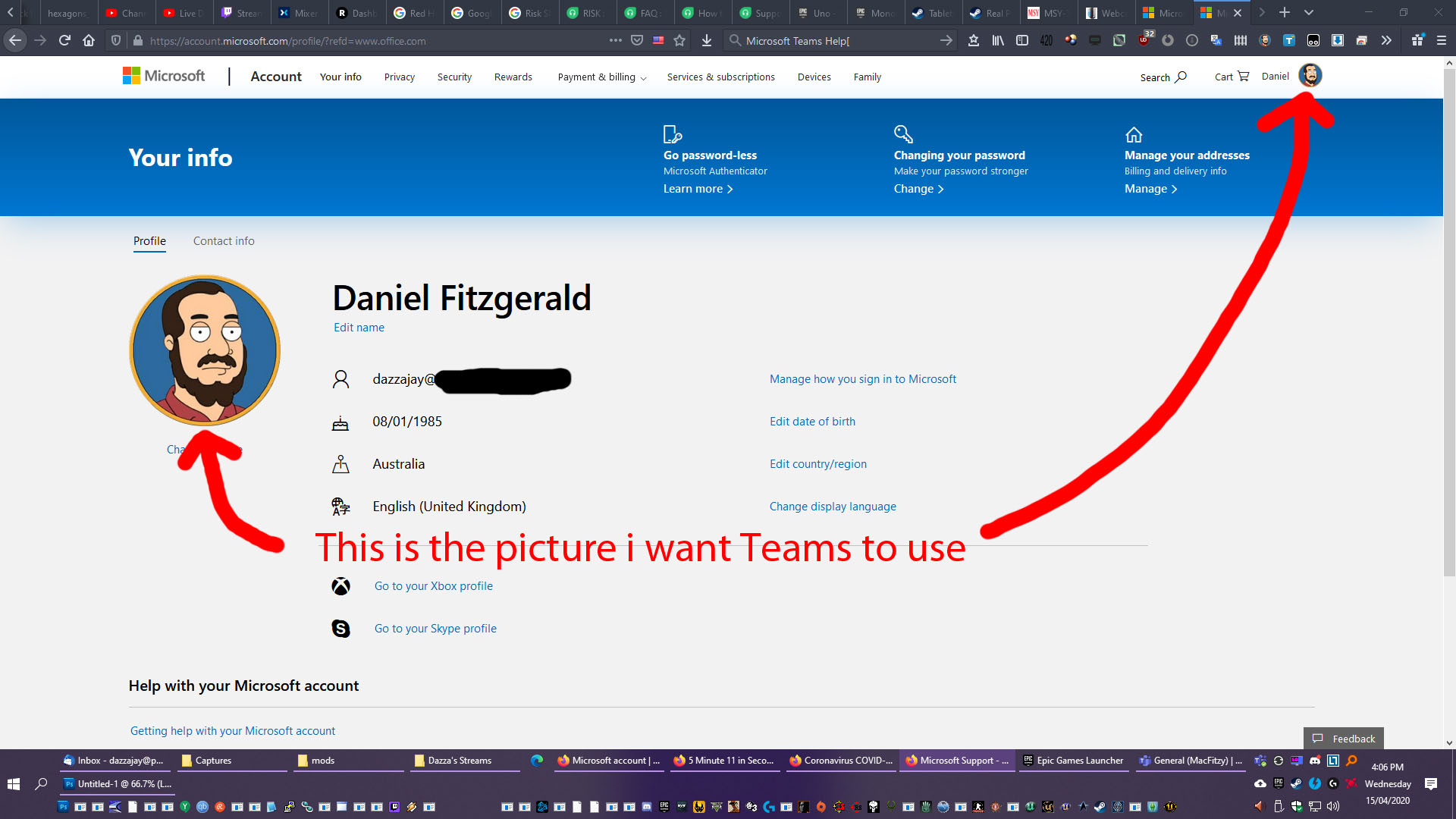 Can't change Microsoft Teams Profile Picture (Receiving Error ...