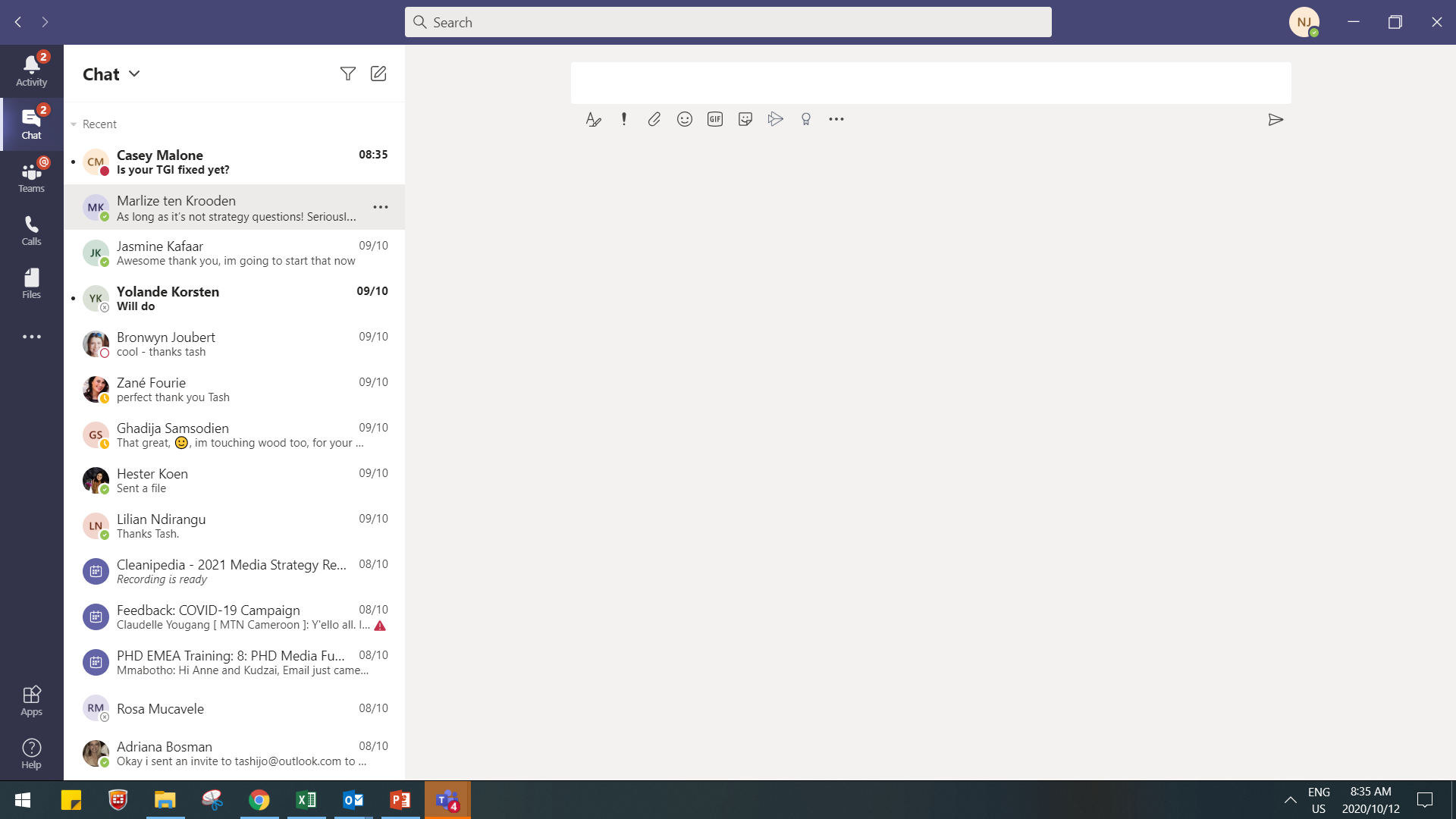 Chat dialogue missing | Microsoft Community Hub