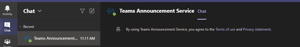 "Teams Announcement Service"? | Microsoft Community Hub
