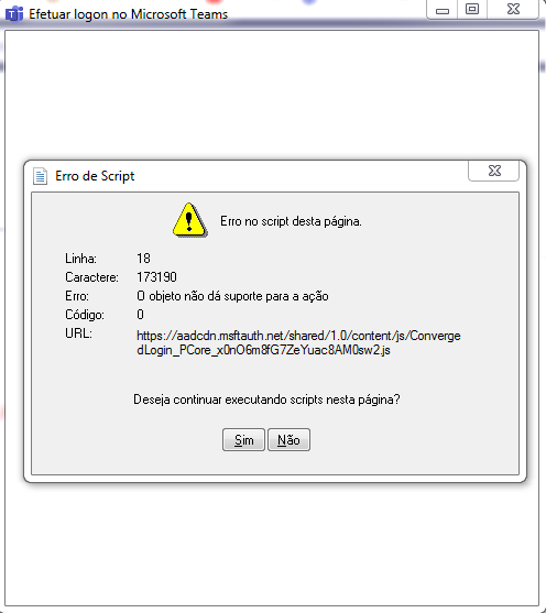 Script Error in Teams | Microsoft Community Hub