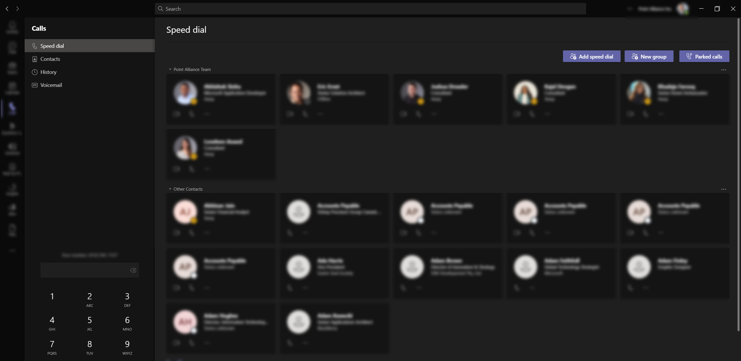 Speed dial and saved contacts disappearing in Teams calls section ...