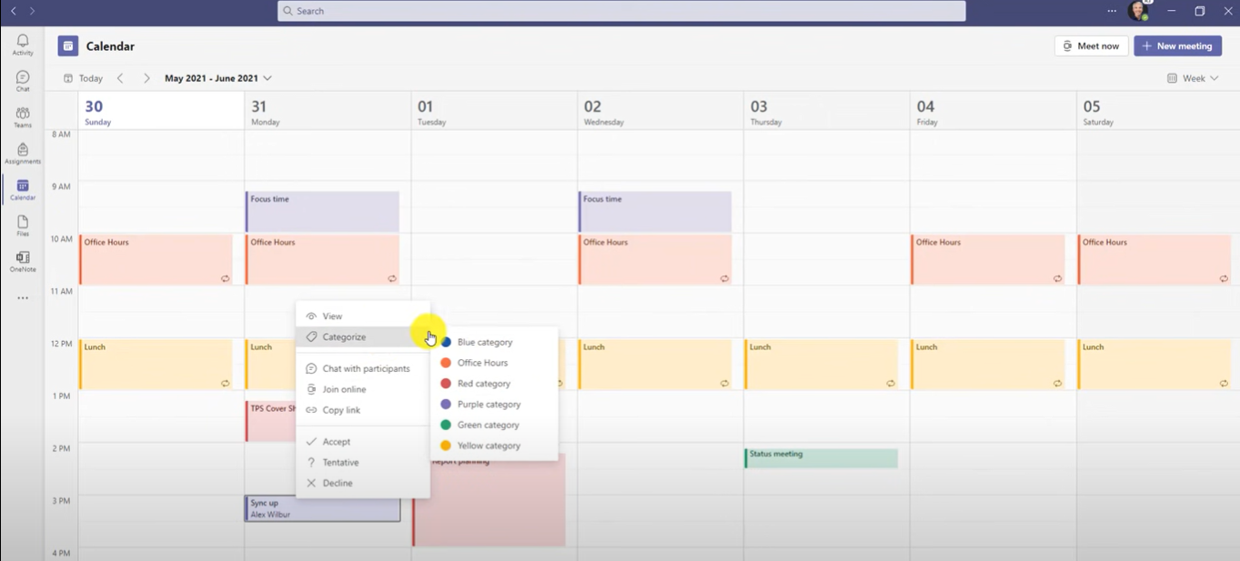 Teams Calendar - please show my categories/colors from Outlook Exchange ...