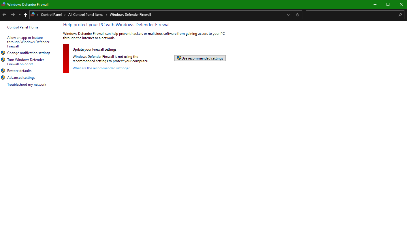 Windows Firewall Not Working | Microsoft Community Hub