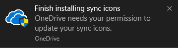 Finish Installing Sync Icons | Microsoft Community Hub