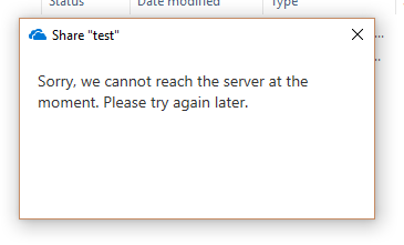 Unable to share folders from desktop | Microsoft Community Hub